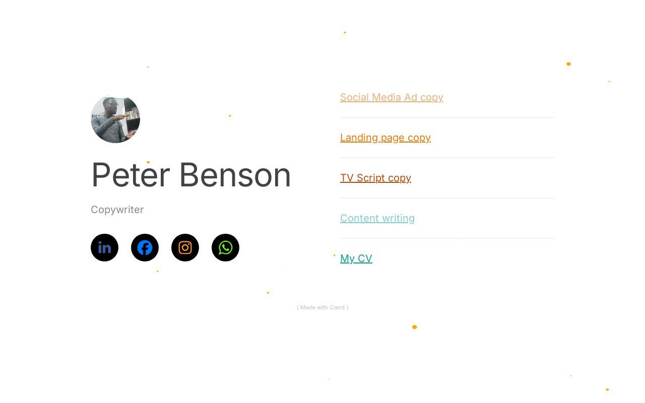 Peter Benson's Portfolio